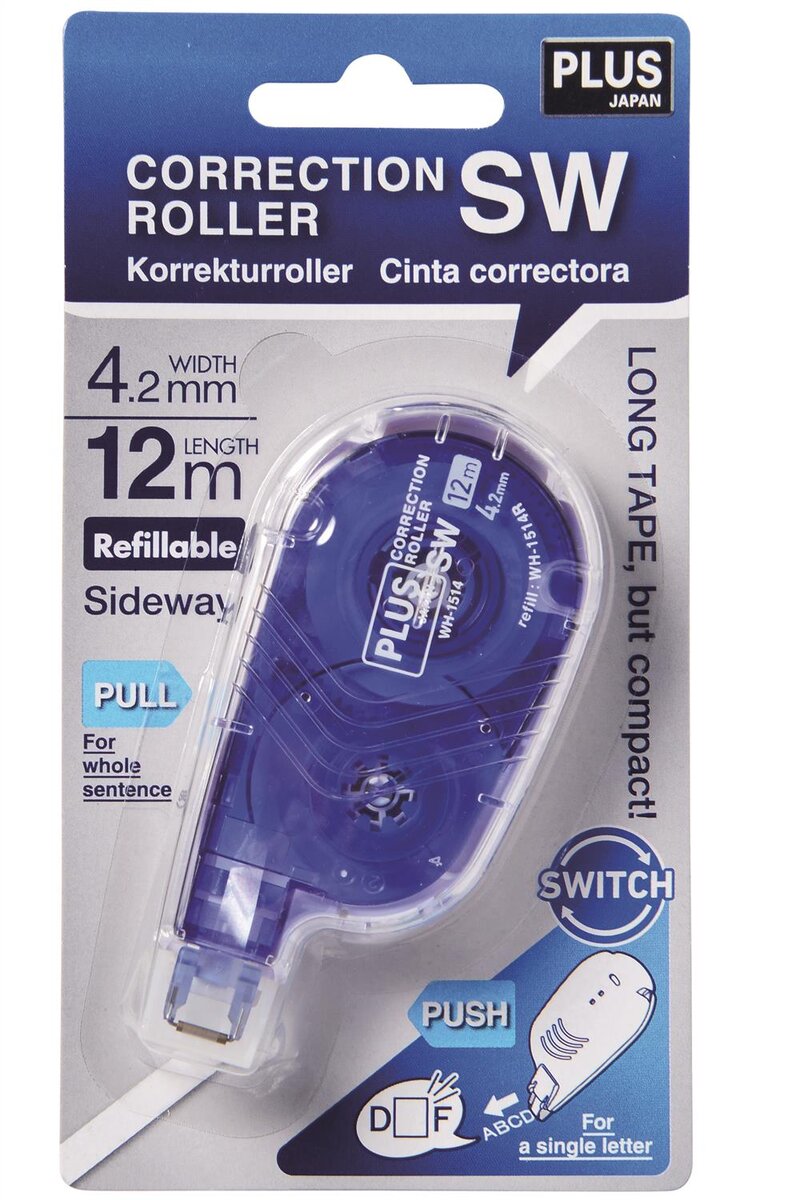 Roller de Correction Lateral Rechargeable SW 12m x 4.2mm Bleu PLUS ...