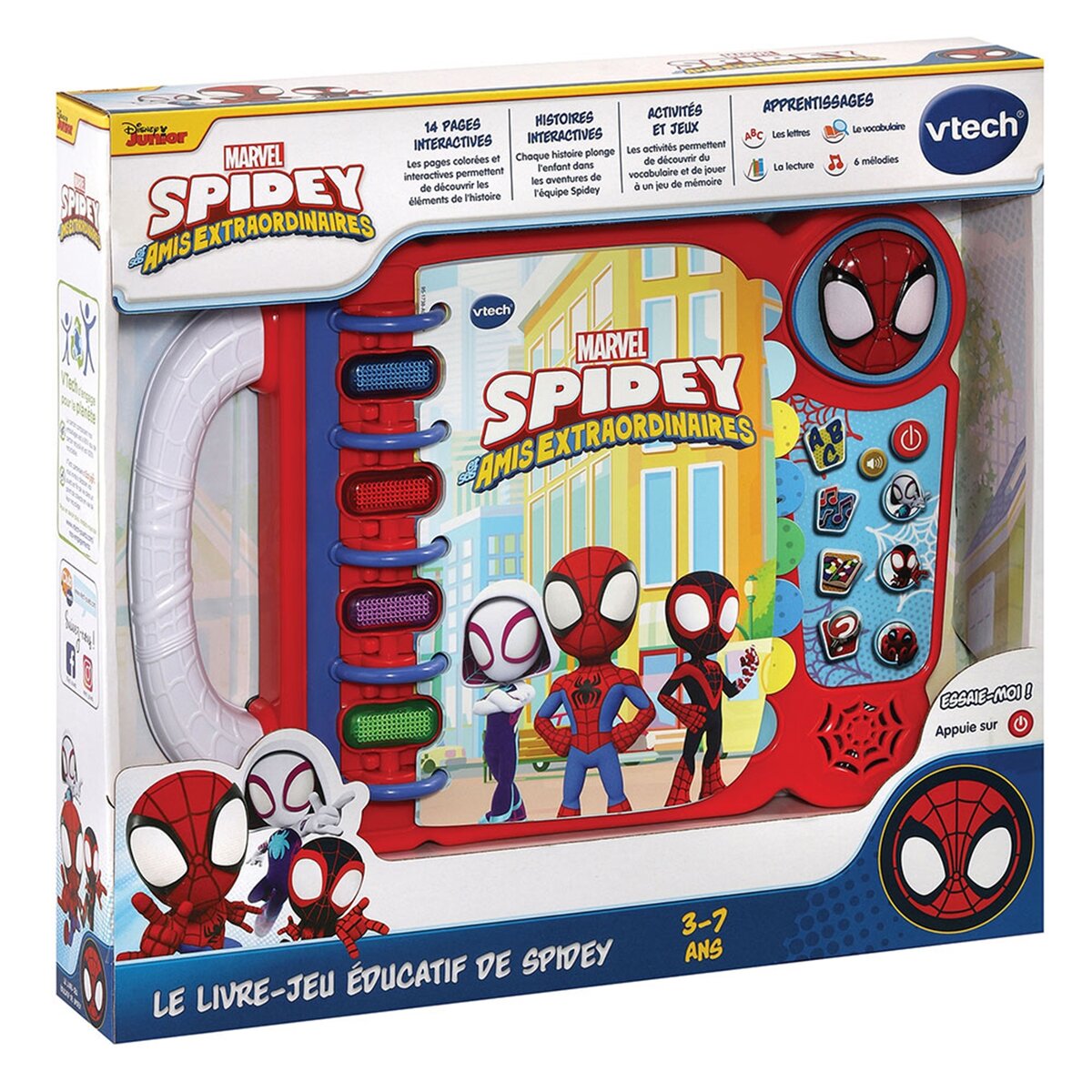 Vtech 80-552305-005 - Le livre-jeu éducatif de Spidey - La Poste