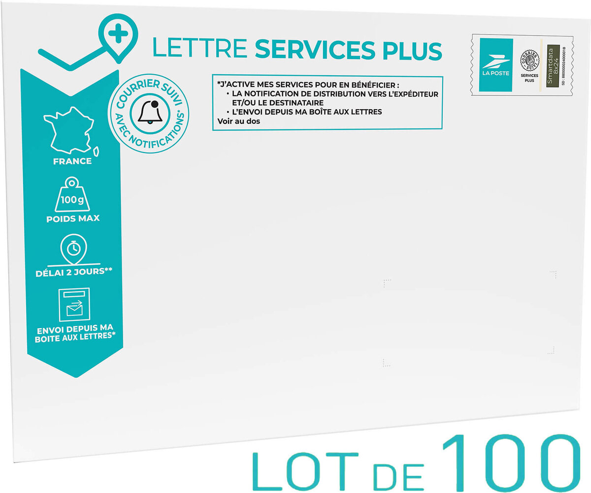 Prêt-à-Poster - Lettre Services Plus - 100g - Format C4 - Enveloppes en ...