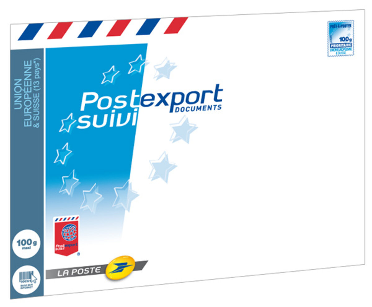 Prêt-à-Poster Postexport Suivi 100g - La Poste