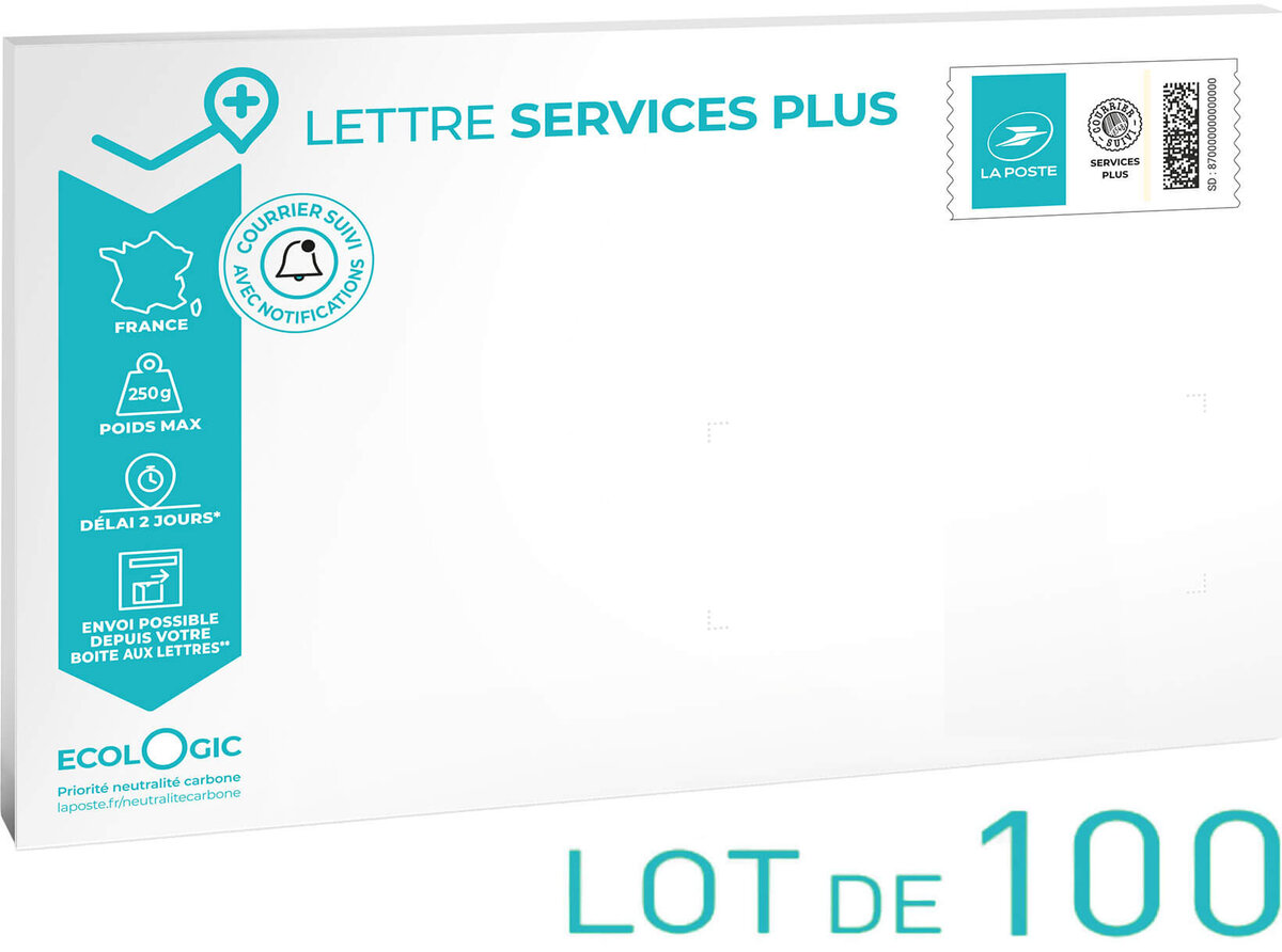 Prêt-à-Poster - Lettre Services Plus - XS - Pochette cartonnée 27,5 x ...
