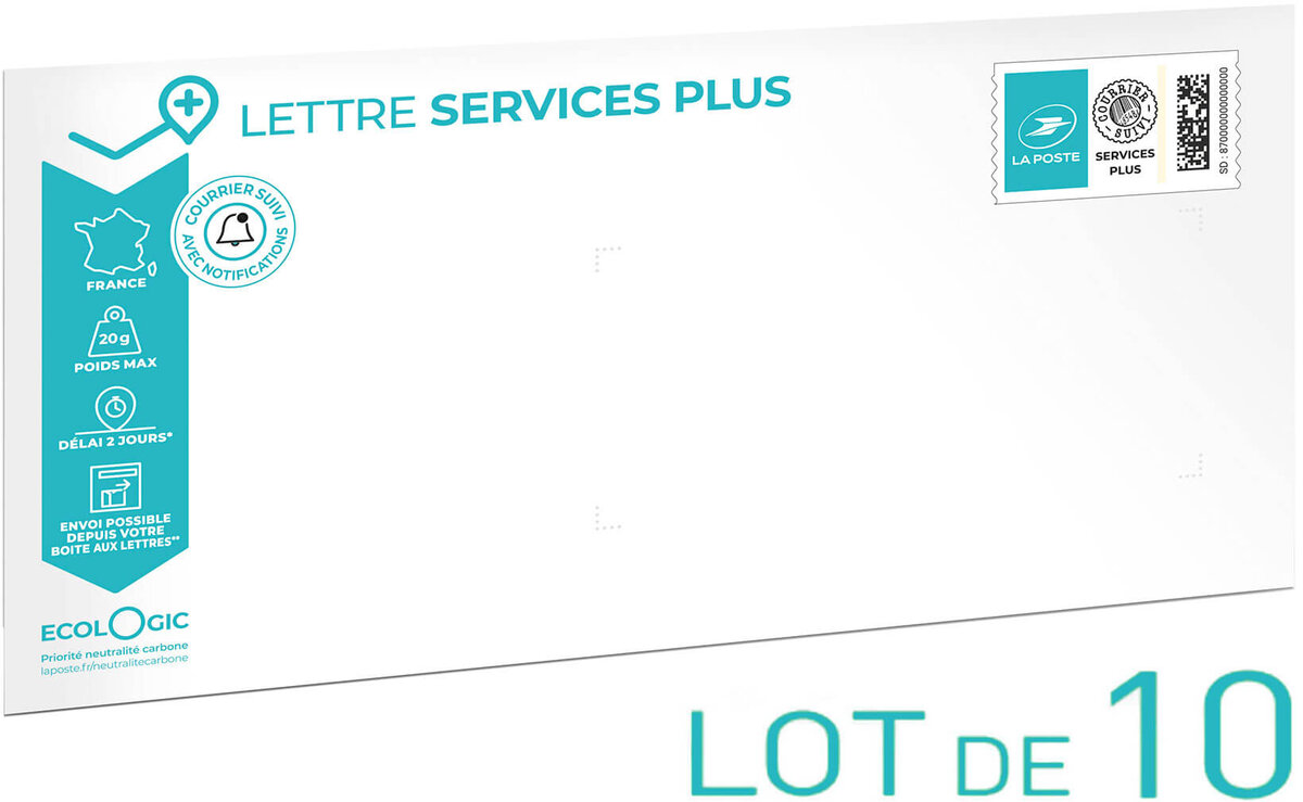 Prêt-à-Poster - Lettre Services Plus - 20g - Format DL - Enveloppes en ...