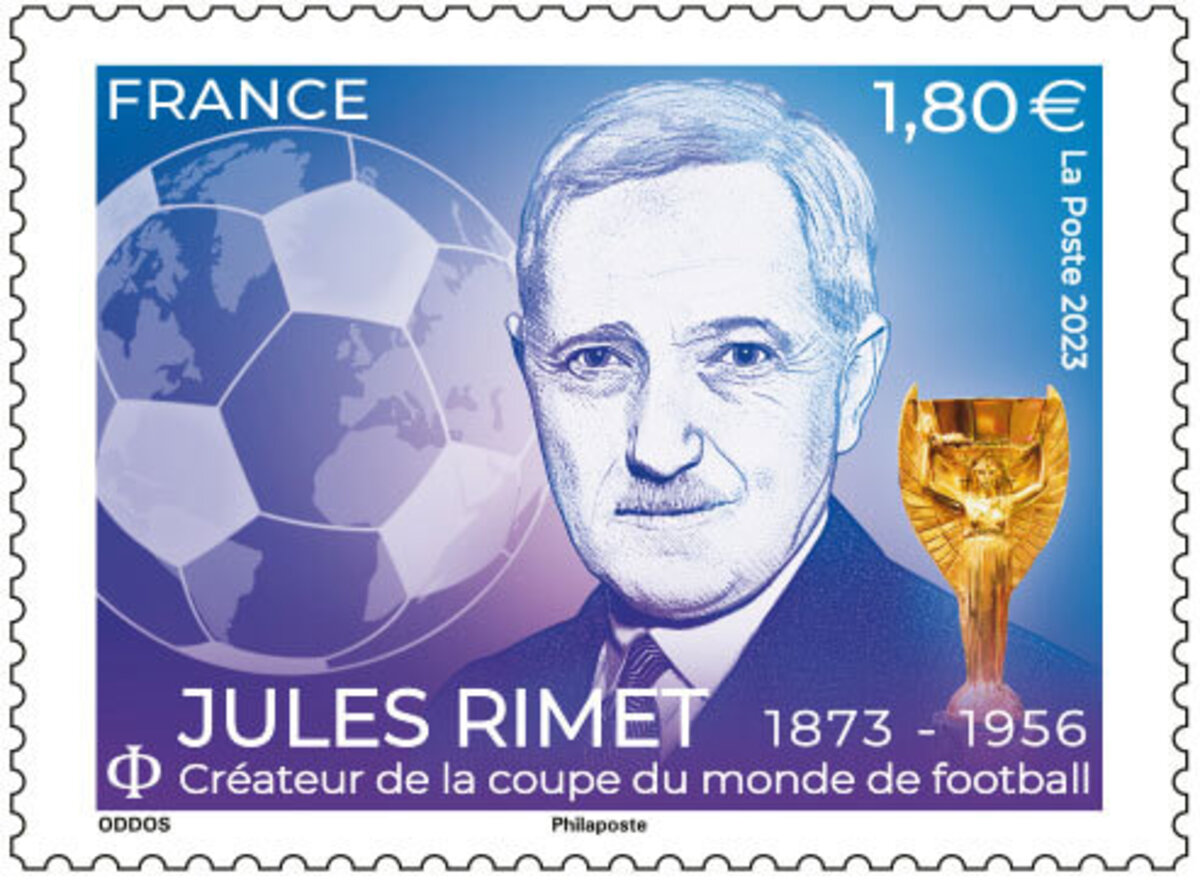 Timbre - Jules Rimet - Lettre internationale - La Poste