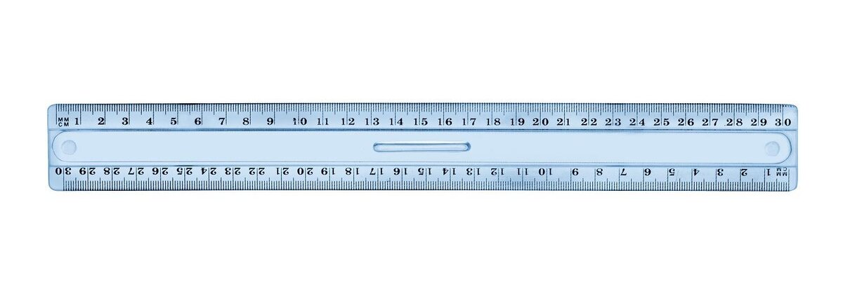 Règle Double décimètre à poignée plastique incassable 20 cm JPC - La Poste