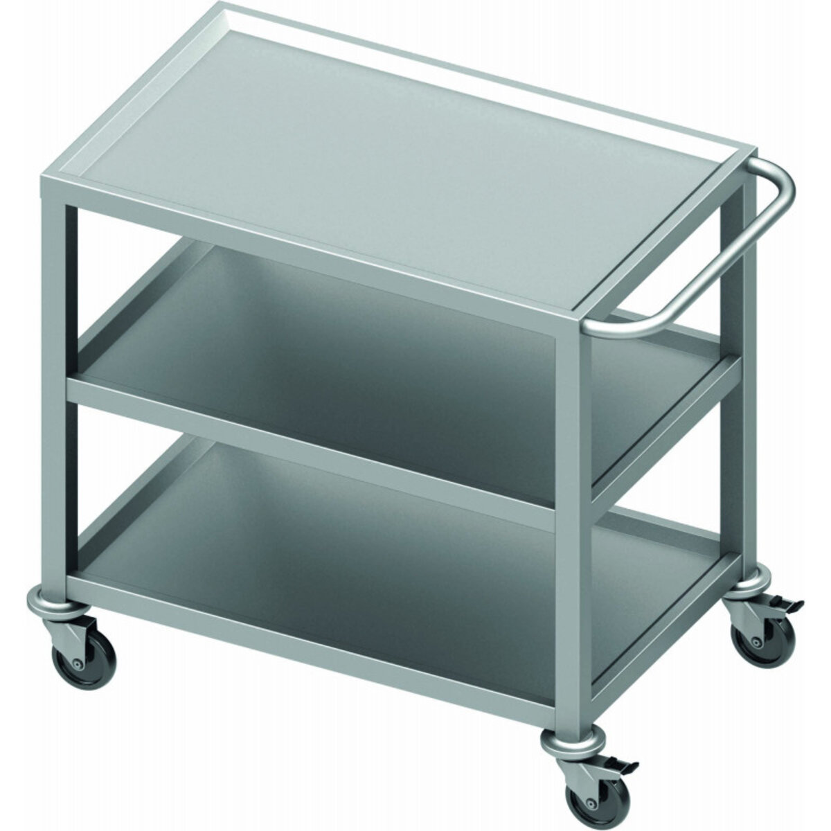 Chariot de service inox 3 plateaux - profondeur 600 - stalgast - - inox ...