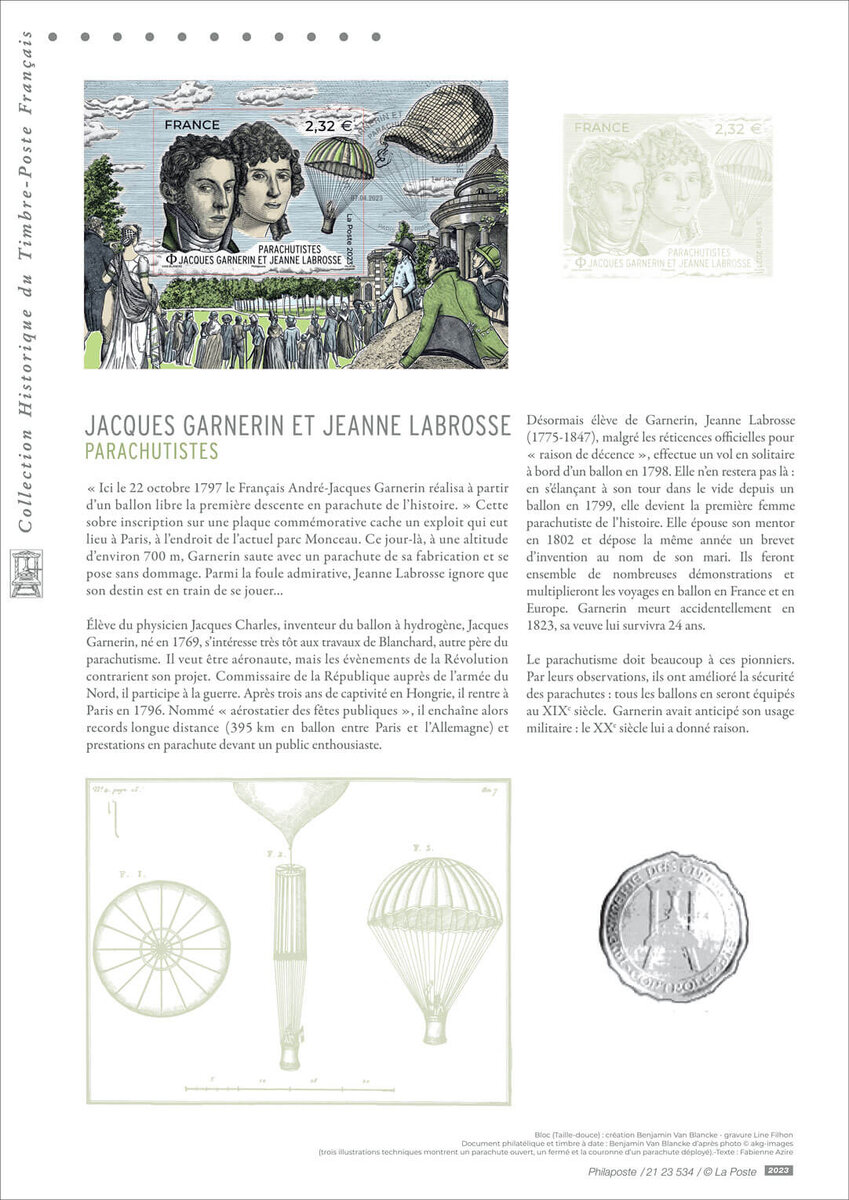 Document philatélique - Garnerin & Labrosse - La Poste