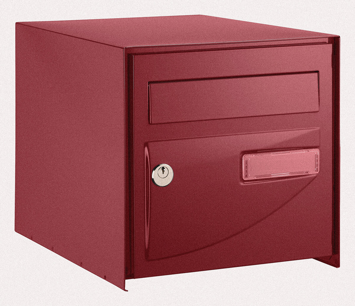 Boite aux lettres PROBAT Double Face - Bordeaux ral 3004 - La Poste