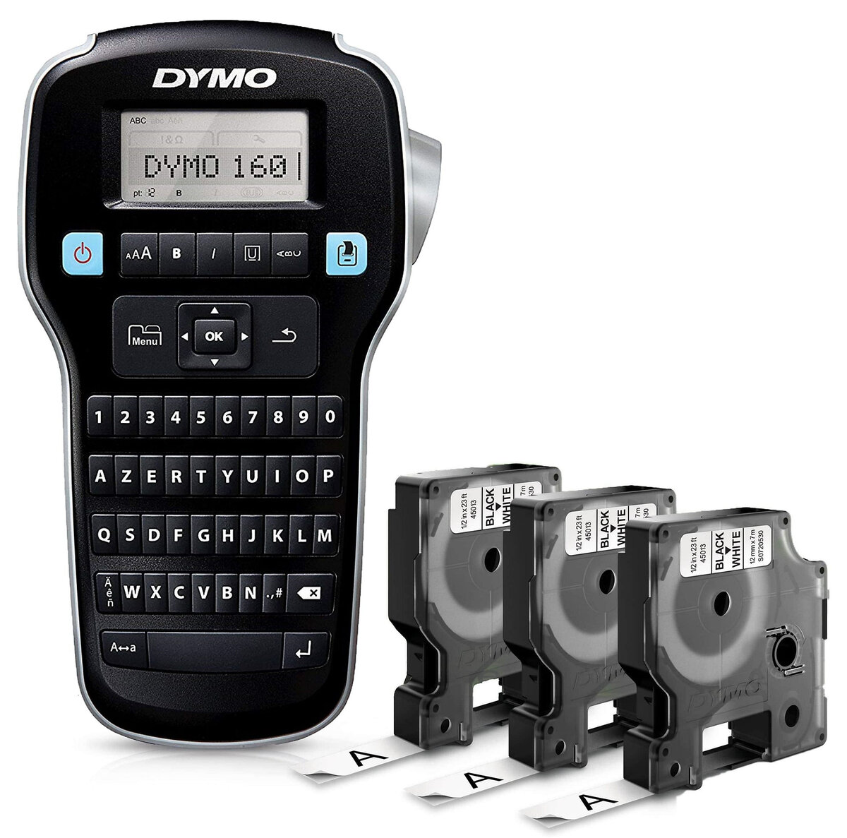 DYMO LabelManager 160 (Pack) Imprimante d'étiquettes portable avec 3 ...