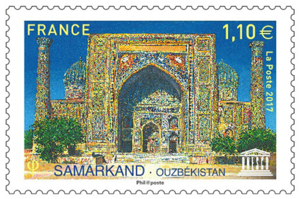 Timbre - Unesco Samarkand-Ouzbekistan - La Poste