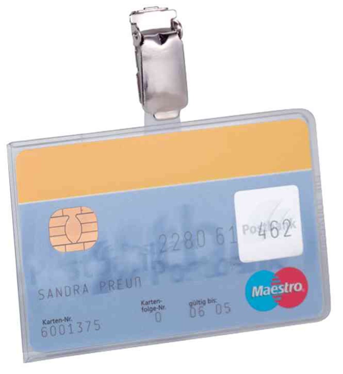 badge, avec pince, 54 x 90 mm DURABLE - La Poste