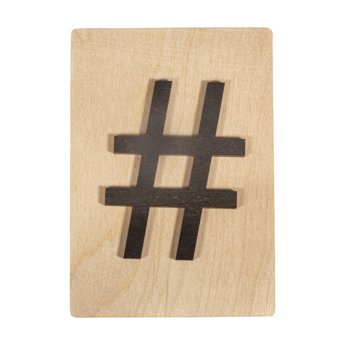 Symbole en bois # FSC Mixed Credit noir 10 5x14 8cm - La Poste