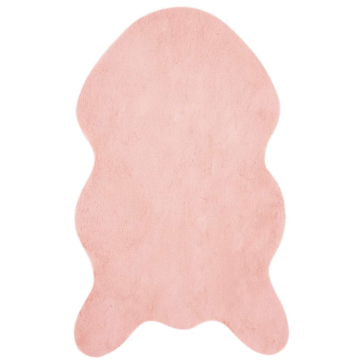 vidaXL Tapis en Fourrure Synthétique de Lapin Olite Rose 50 x 80 cm ...