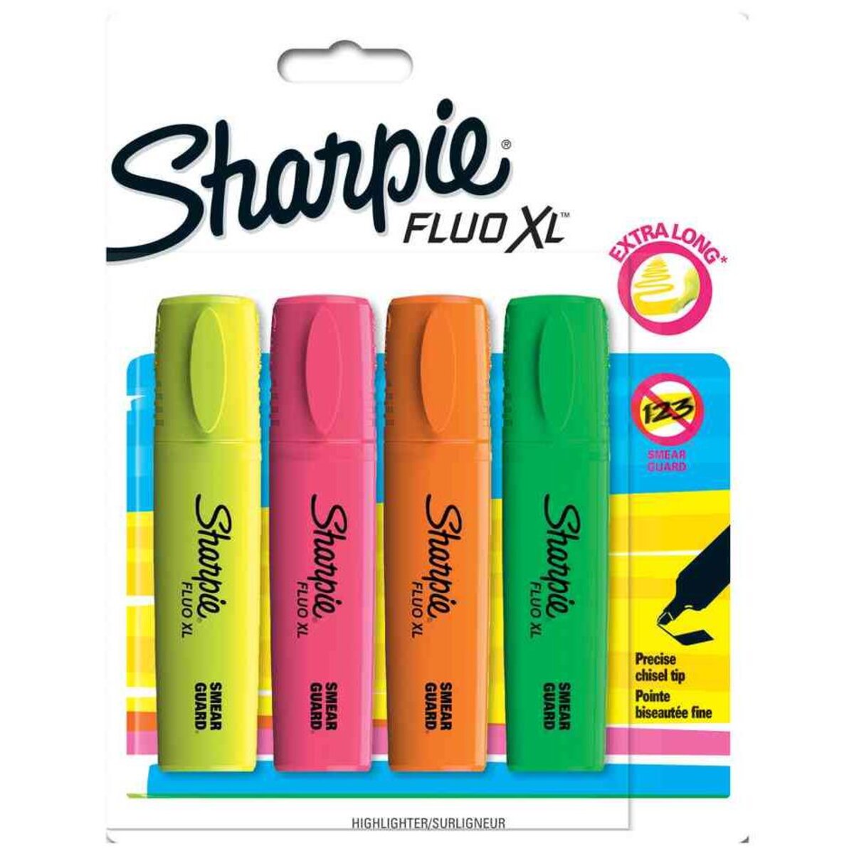Surligneur highlighter fluo xl blister de 4 sharpie - La Poste