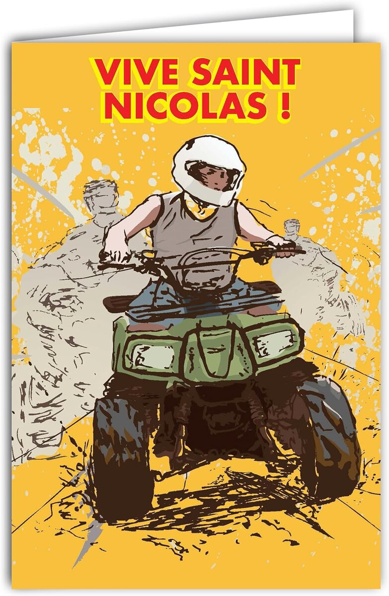 Carte vive saint nicolas bonne fête 6 décembre avec enveloppe blanche ...