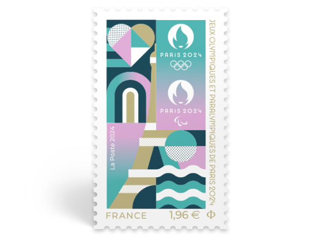 Timbre officiel des Jeux Olympiques et paralympiques de Paris 2024 - La ...